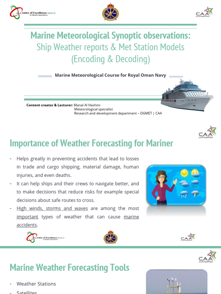 Marine Weather Reporting Essentials | PDF | Meteorology | Sky