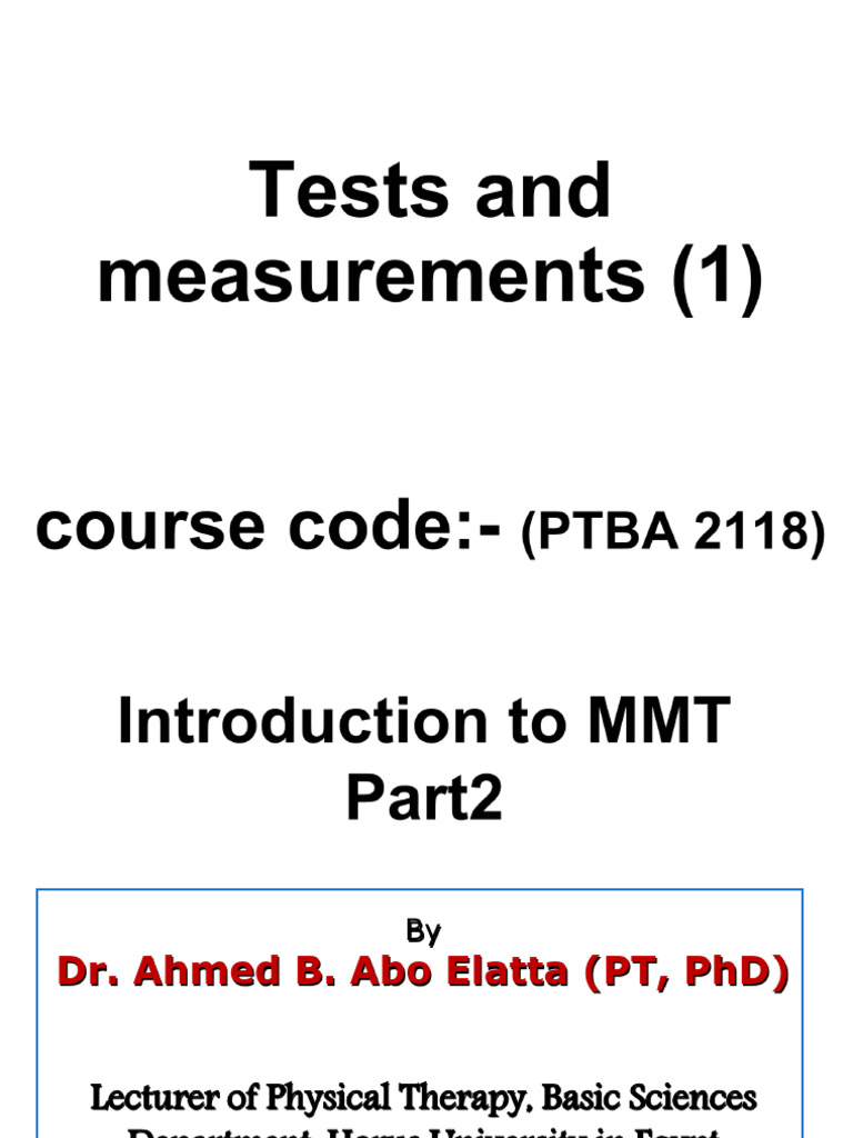 Introduction to MMT Part2 | PDF | Strength Training | Muscle Contraction