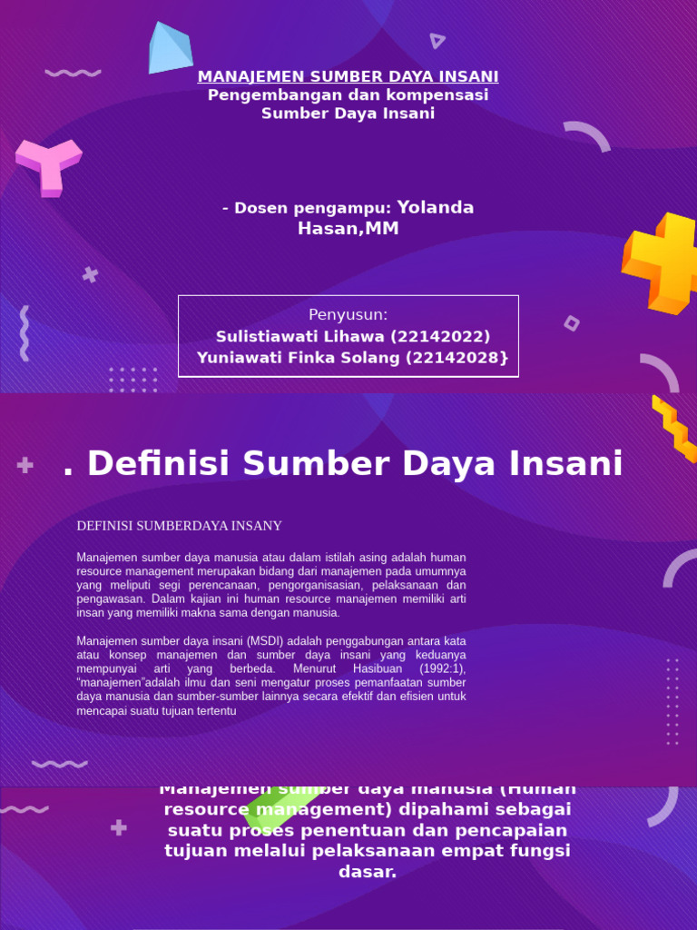 Pengembangan Dan Kompensasi Sumber Daya Insani | PDF