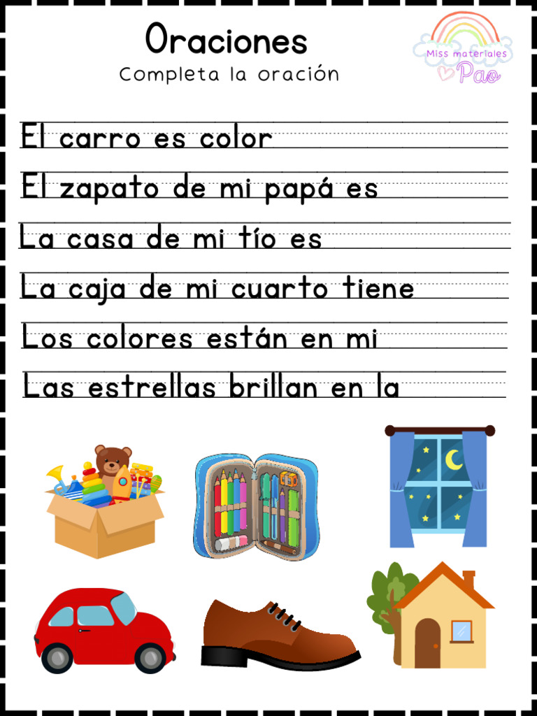 Oraciones Miss Materiales Pao | PDF