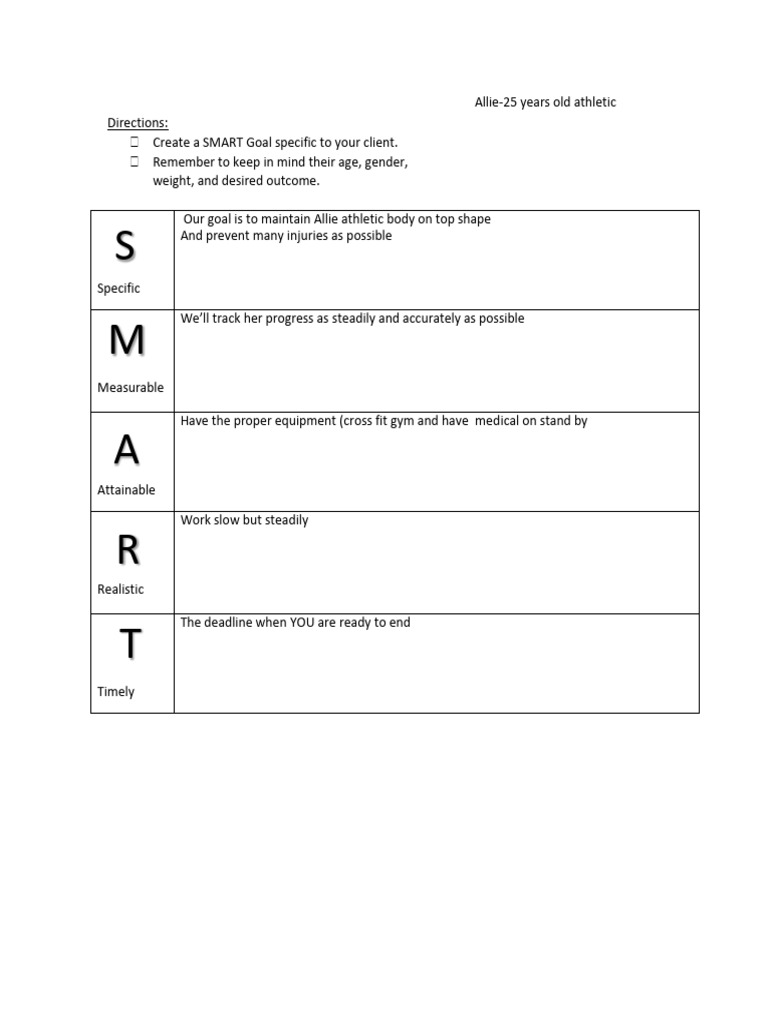 Create A Fitness Plan Assignment | PDF | Lunch | Cuisine