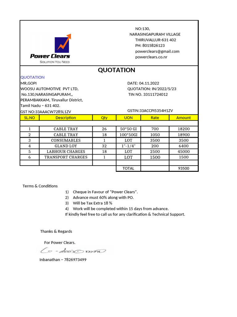 Woosu Old Quotation - 1 | PDF