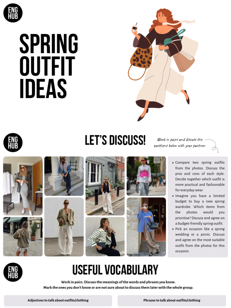 B2-C1 Spring Outfit Ideas SV | PDF | Clothing | Fashion