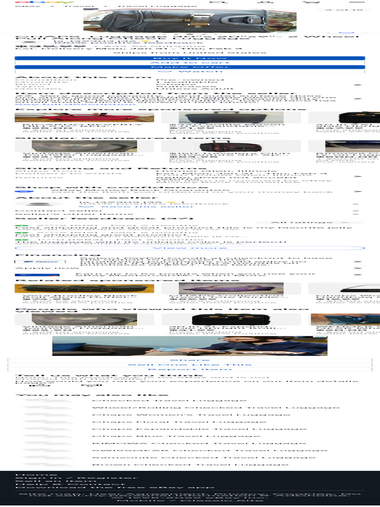 CHAPS Luggage 30x 20x9 - 2 Wheel Pull Along Check Luggage EBay | PDF ...