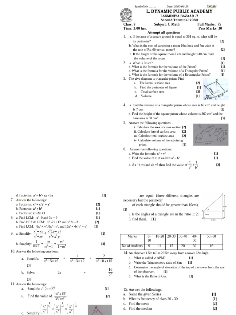Class 9 c math | PDF | Area | Geometry