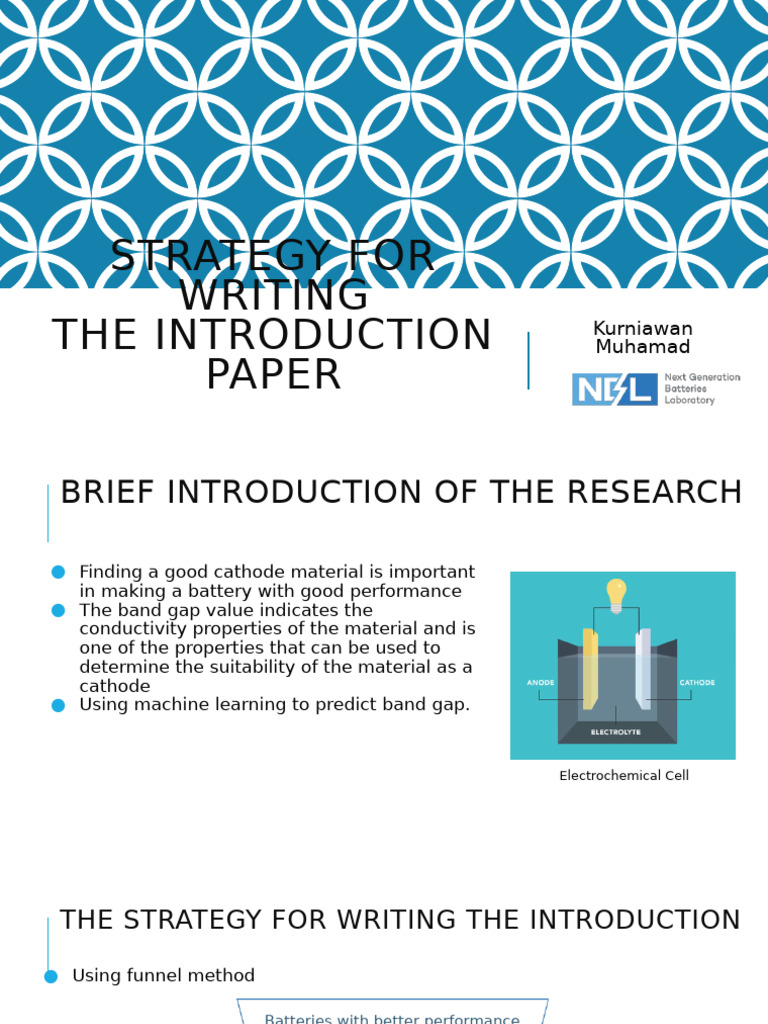 Strategy For Writing Introduction Paper | PDF