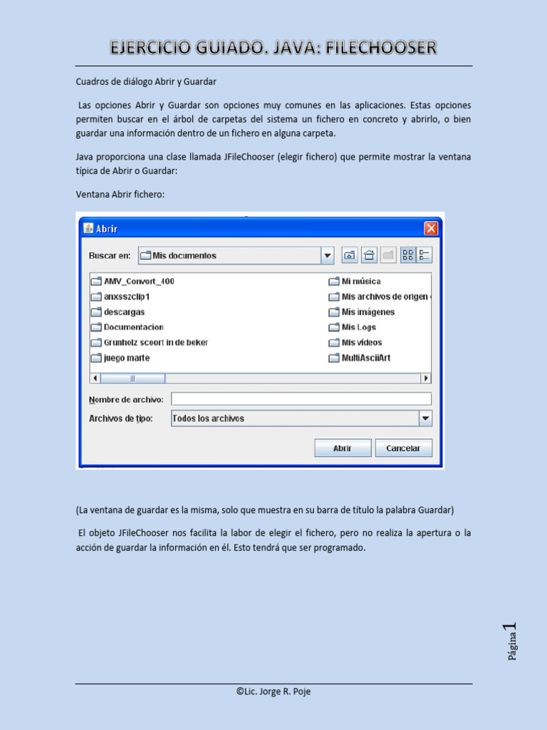 Ejercicio Guiado FILECHOOSER | PDF | Archivo de computadora | Ventana ...