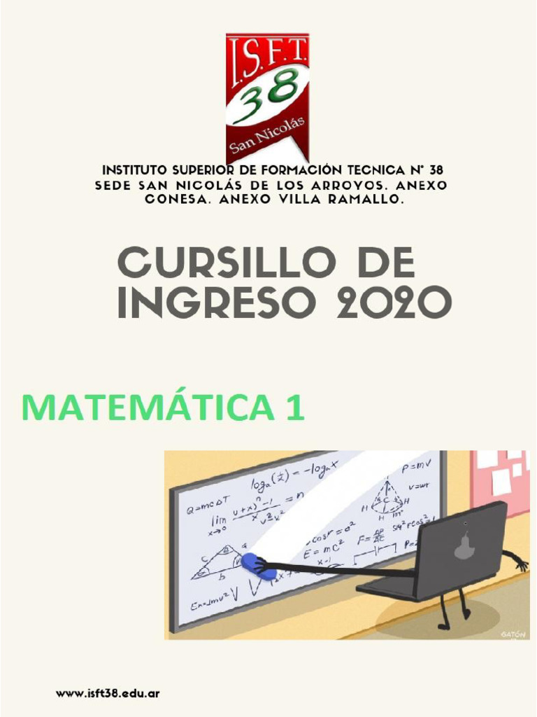 Cuadernillo Matemática 1_ 2020 | PDF | Números | Exponenciación