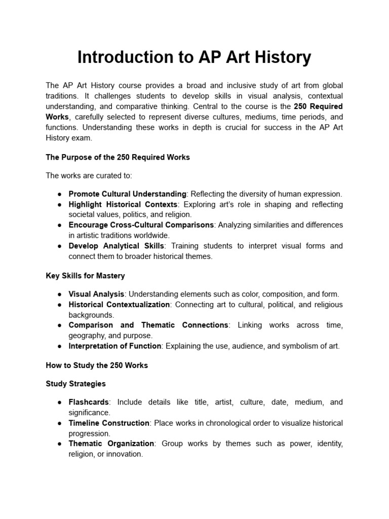AP Art History - 250 Required Works You Must Know | PDF | Ancient Egypt ...