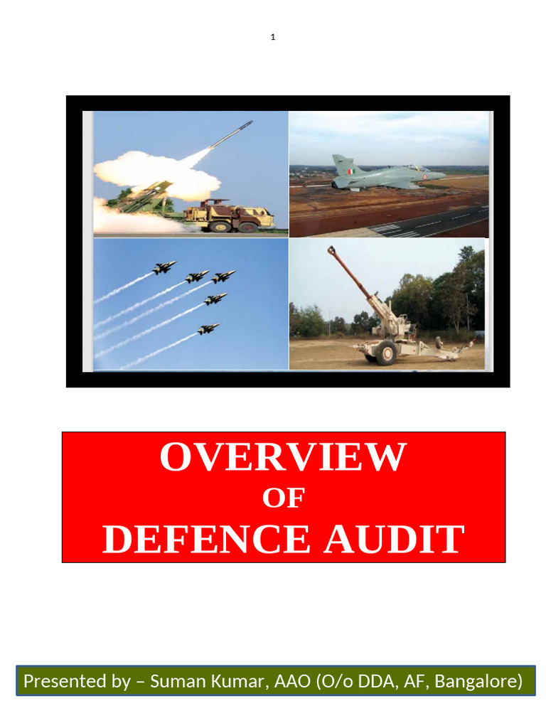 Defence Audit Overview | PDF | Comptroller | Defense Policy