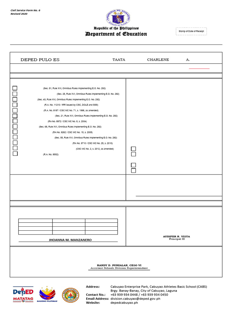 CSC Form 6 Application For Leave Fillable Updated As of 04.22.2024 | PDF
