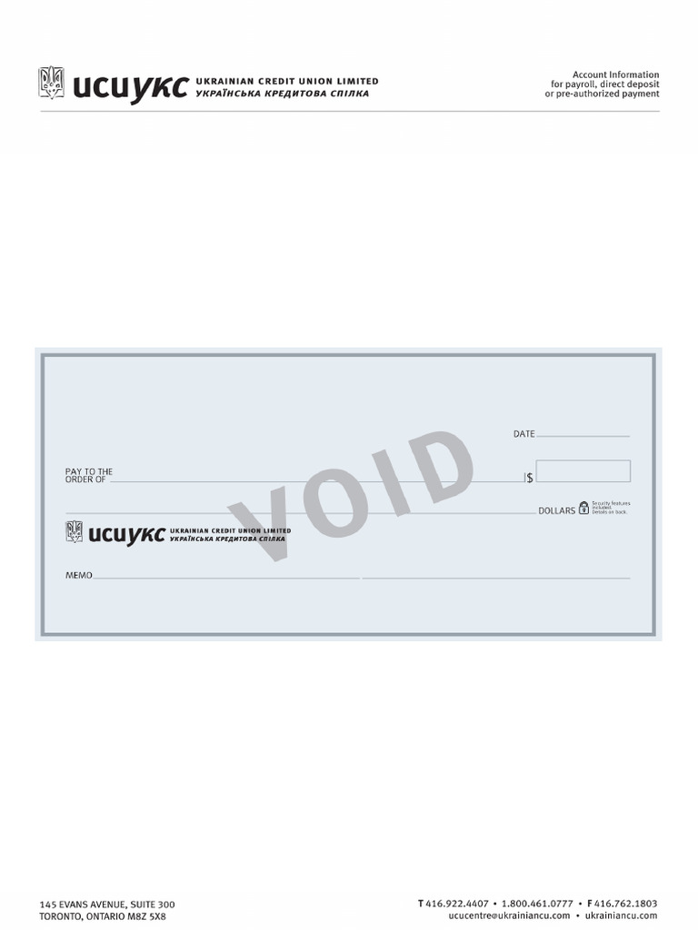 Void Cheque | PDF
