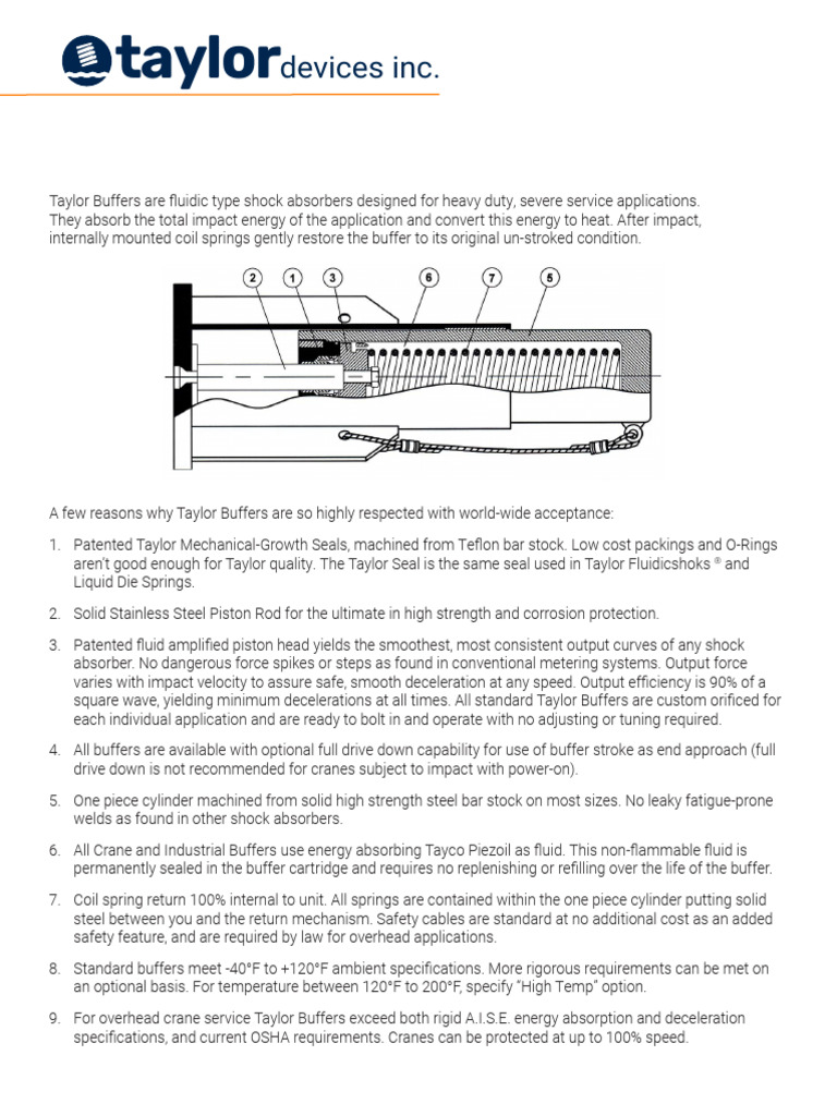 Taylor Devices - Cut-awayDiagram | PDF | Piston | Crane (Machine)