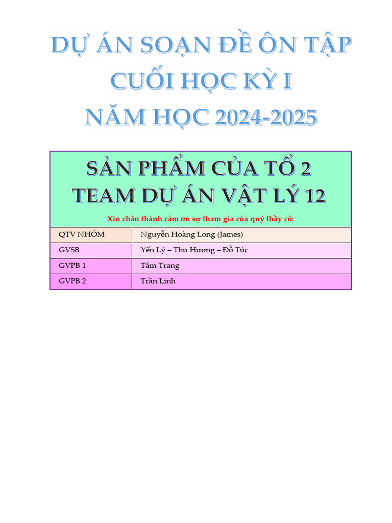 Tổ 2-Đề 2-Ôn tập CK1-VL12-KNTT - HS | PDF