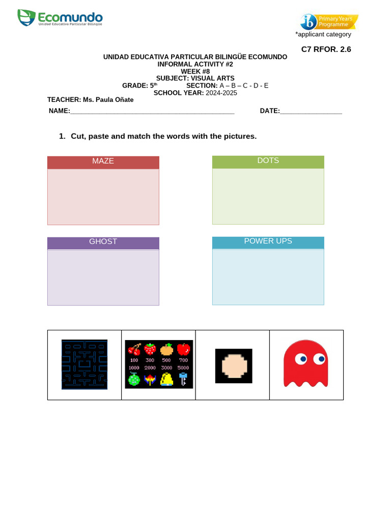 5th Grade Visual Arts Activity | PDF