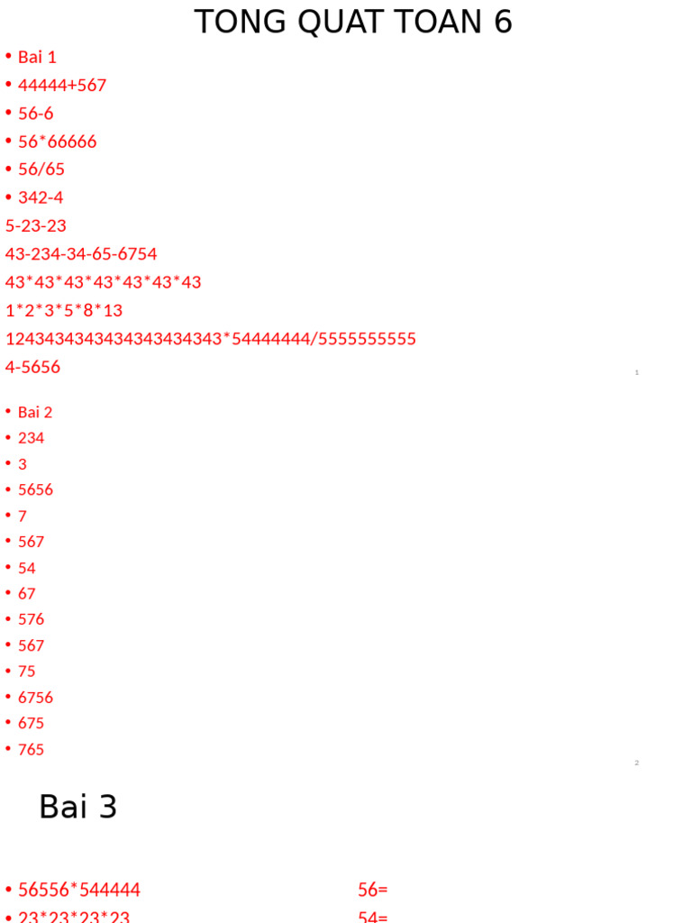 Tong Quat Toan 6 | PDF