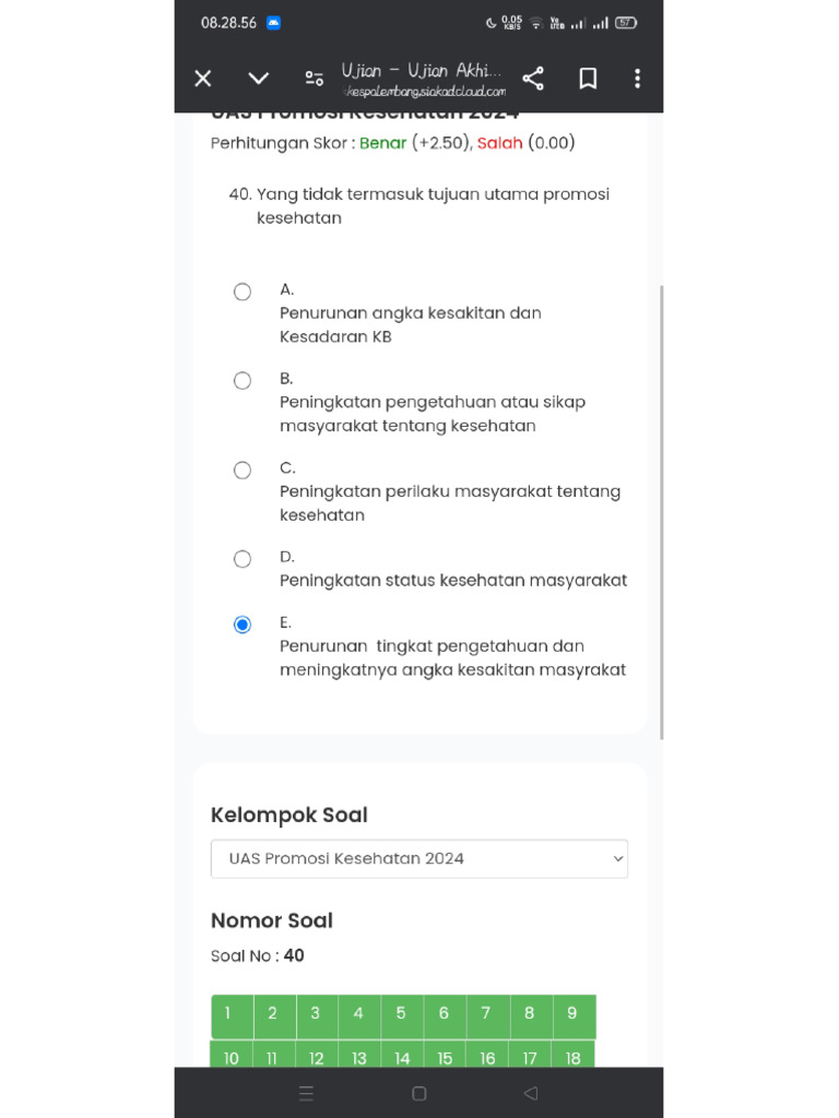 Soal UAS Promkes | PDF
