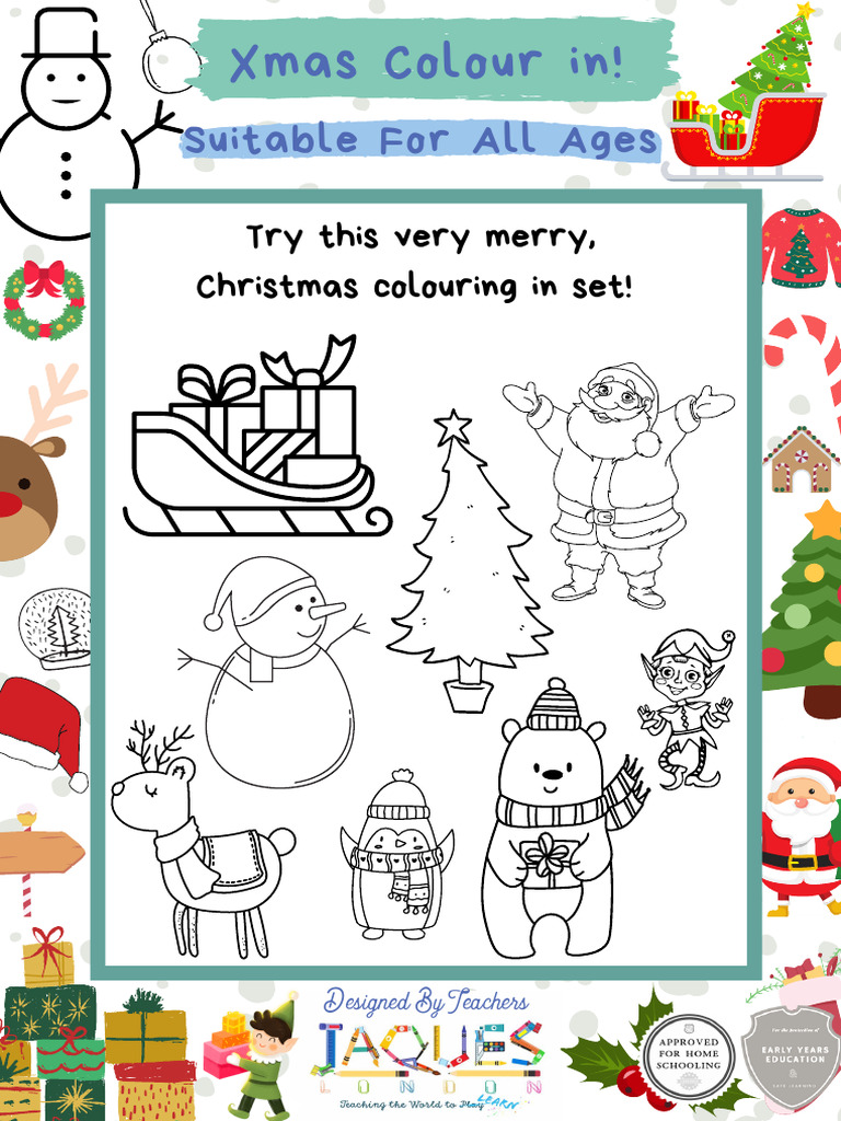 Xmas Colouring in Set | PDF