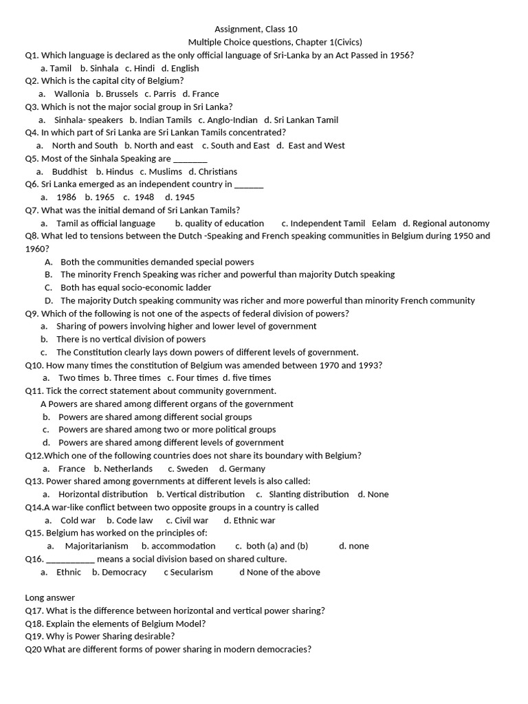 Assignment | PDF | Sri Lanka