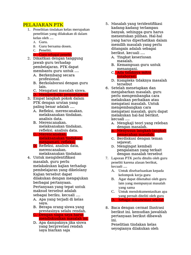 CONTOH LATIHAN UAS UT | PDF