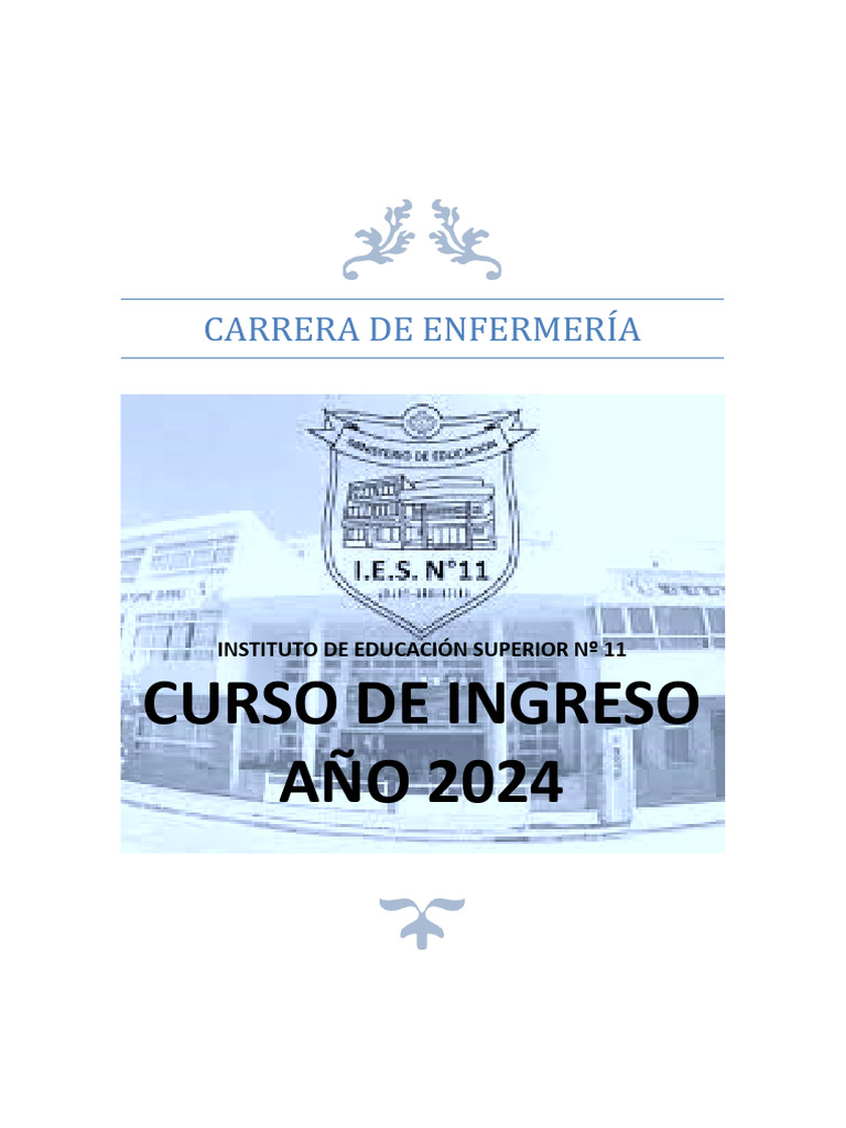 ENFERMERIA-CARTILLA DE INGRESO 2024_ULTIMO | PDF | Enfermería | Conocimiento