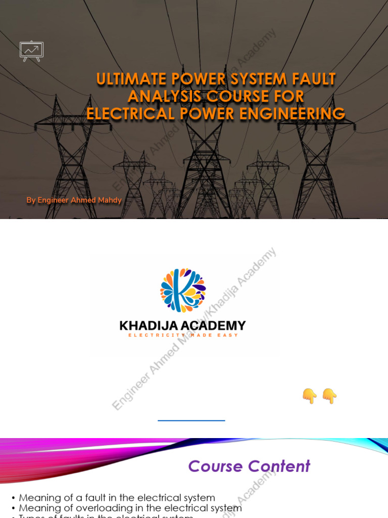 Power System Fault Analysis Course Slides Pdf Capacitor