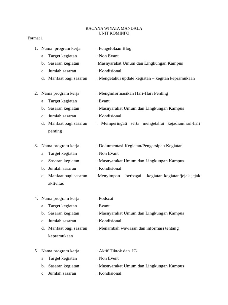 Format Baru RKT | PDF