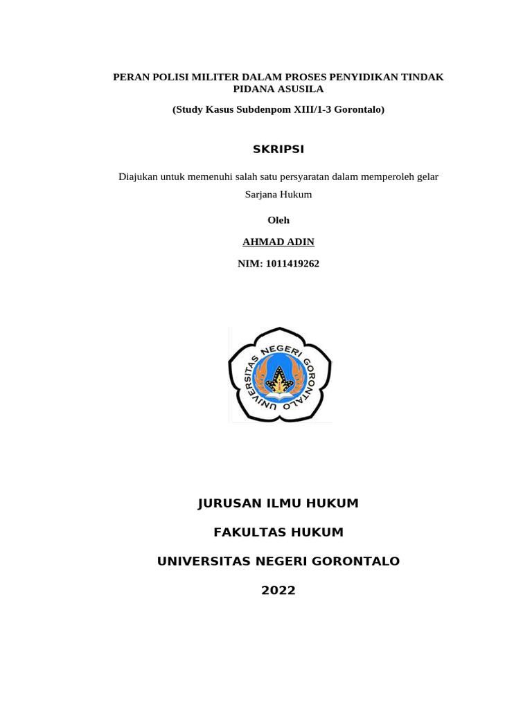 Peran Polisi Militer dalam Penyidikan | PDF