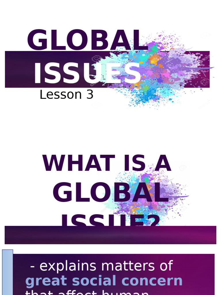 Lesson-3.-Global-Issues | PDF | Pollution | Poverty