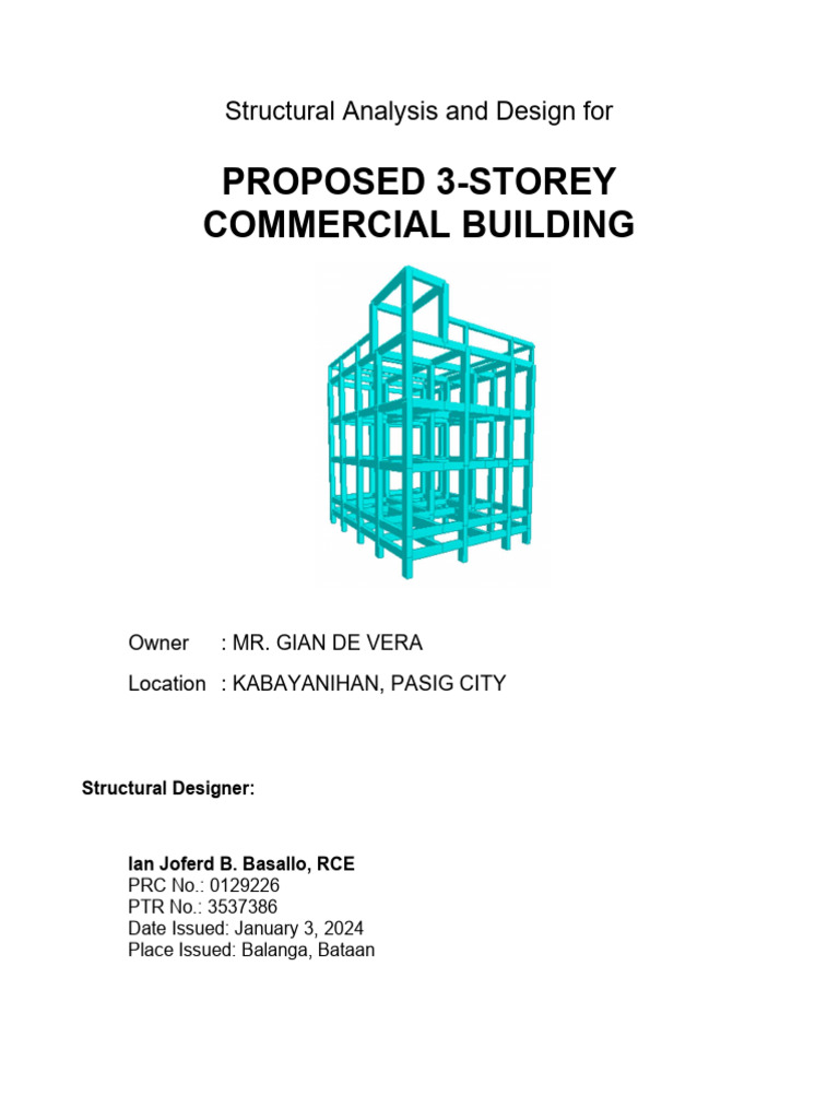 Structural Analysis and Design Pasig Project | PDF | Concrete ...