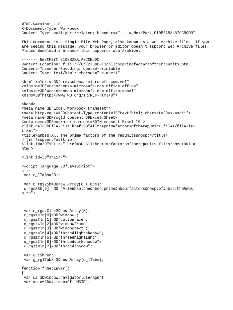 All the Prime Factors of the Repunits | PDF | Web Development | World Wide Web