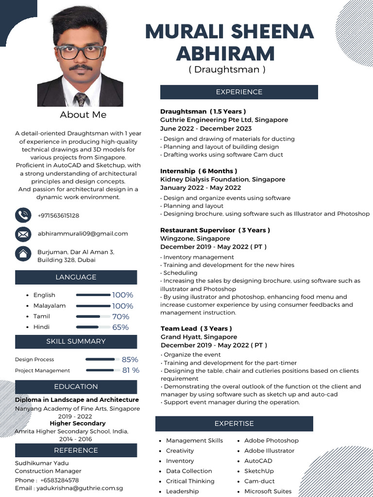 Resume - Murali Sheena Abhiram - 2024 | PDF | Technical Drawing