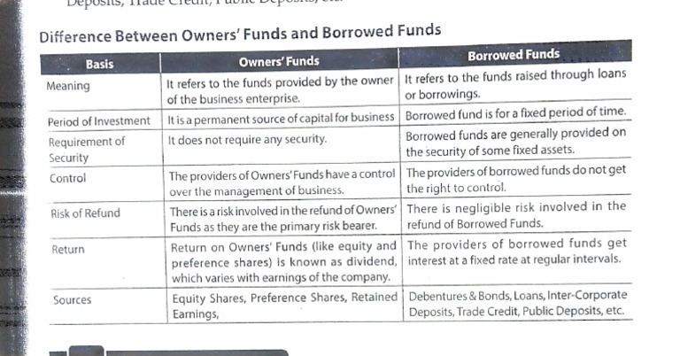 Diff Between Owners and Borrowed | PDF