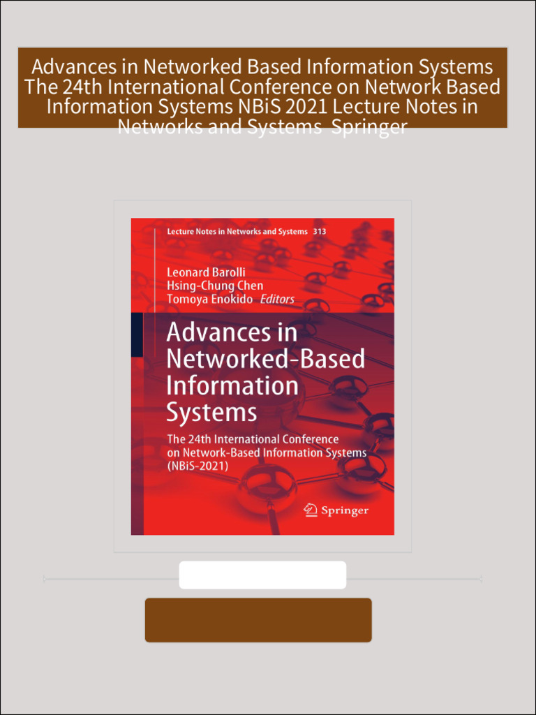 Instant download Advances in Networked Based Information Systems The ...