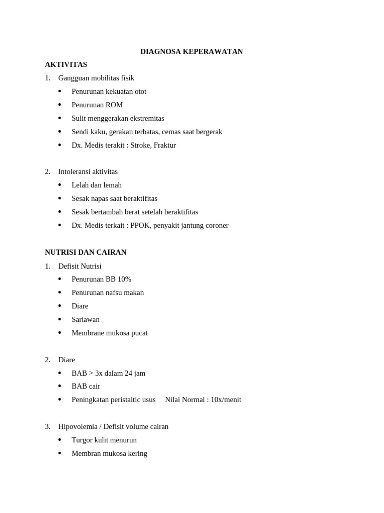 DIAGNOSA KEPERAWATAN | PDF