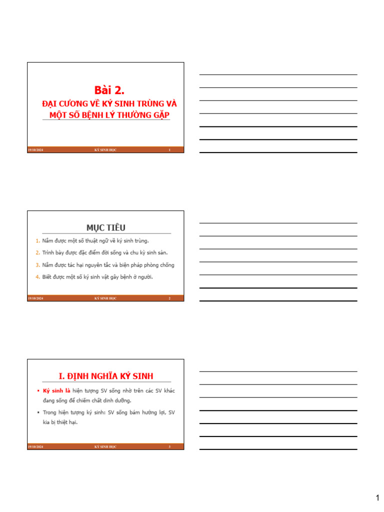 Bai 2 - Benh Hoc Ky Sinh Trung | PDF