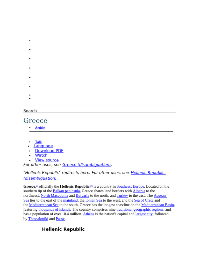 Greece | PDF | Greece | Greeks