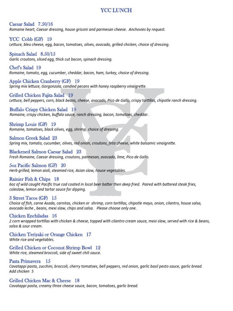 New Lunch Menu January 2024 | PDF | Salad | Foods