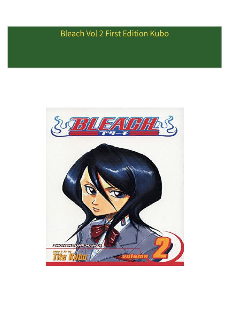 Download Full Bleach Vol 2 First Edition Kubo PDF All Chapters | PDF ...