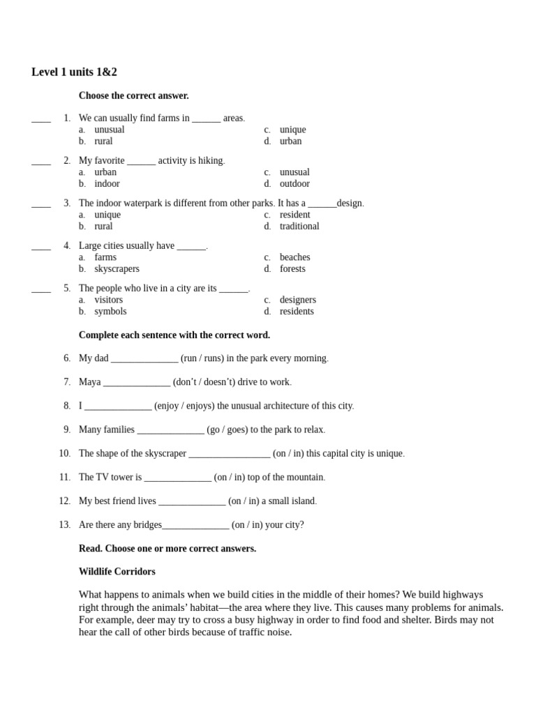 Level 1 units 1&2 | PDF | Ethology
