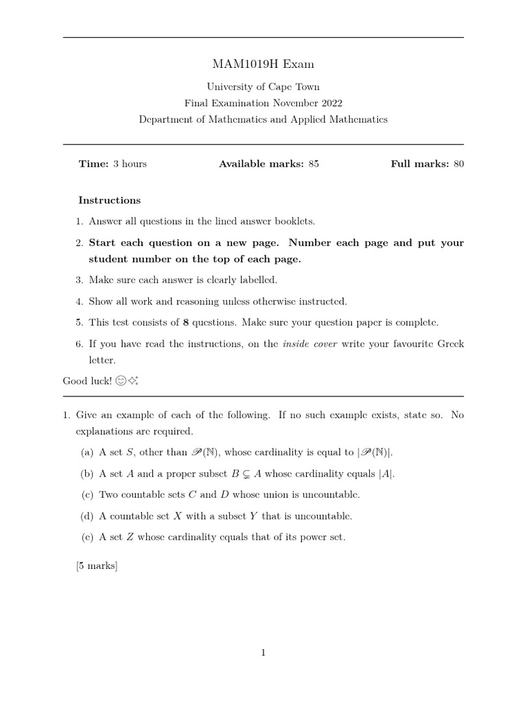 2022 S2 Exam (1) | PDF | Mathematics | Algebra