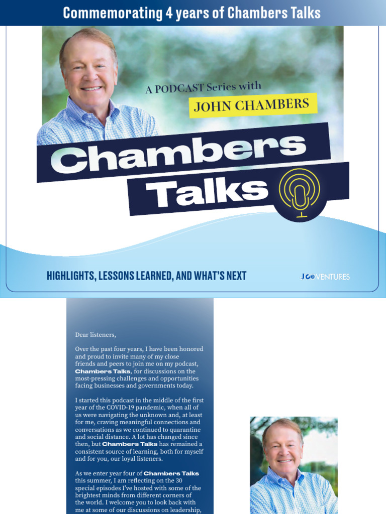 Chambers Talks Podcast E Book | PDF | Innovation | Spotify