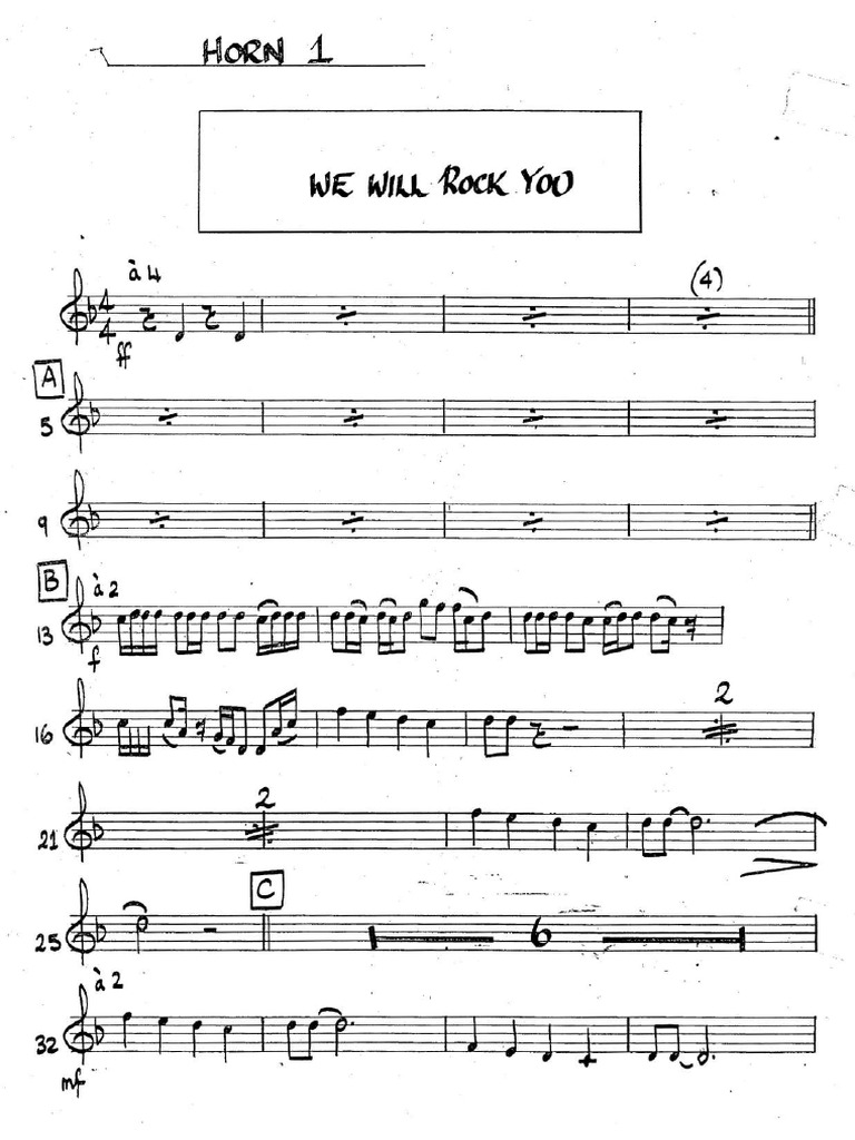 5 - Corno I - We Will Rock You | PDF