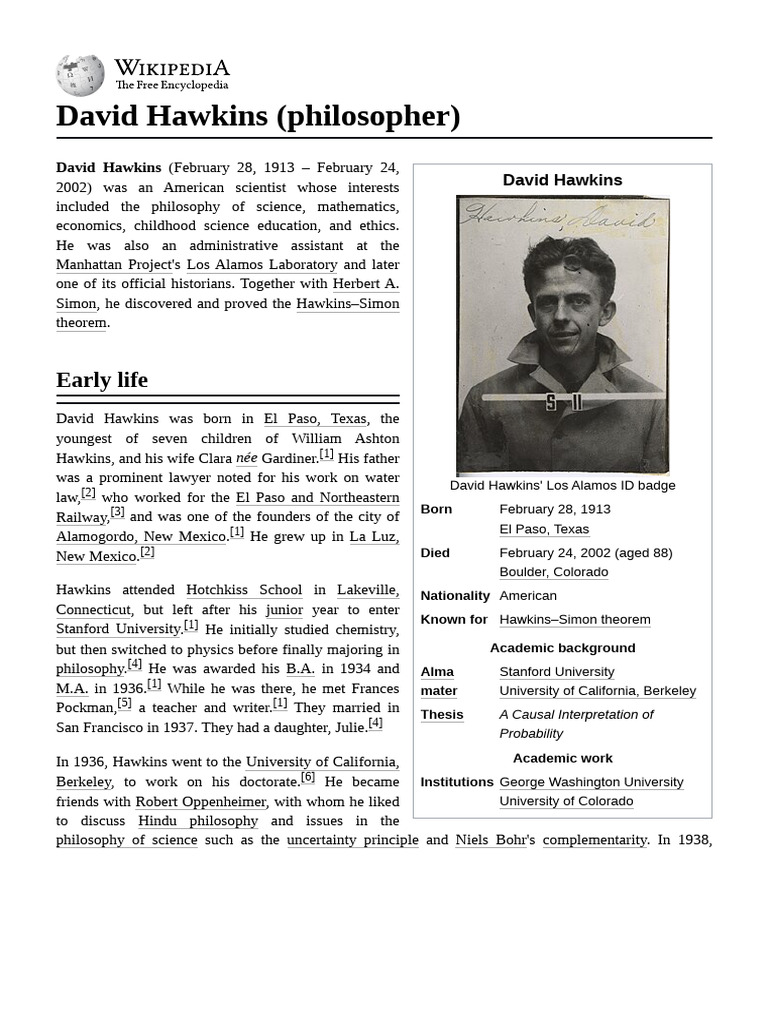 David Hawkins (Philosopher) | PDF