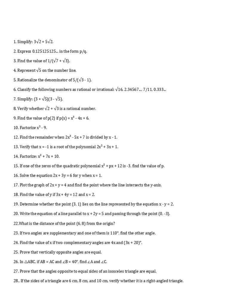 CLASS - IX MATHS PRACTICE WORKSHEET | PDF | Sphere | Area