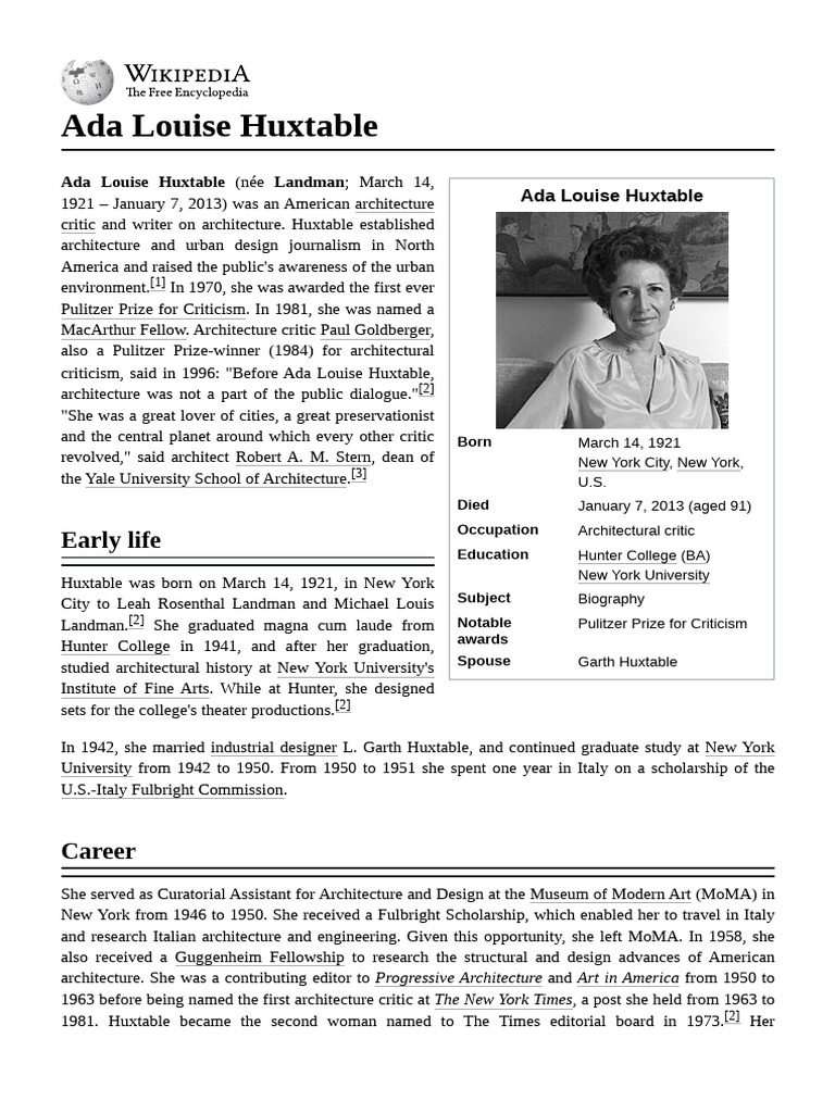 Ada_Louise_Huxtable | PDF