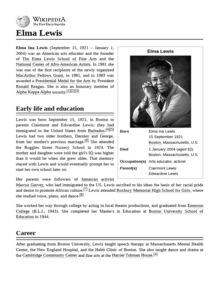 Elma_Lewis | PDF | Boston