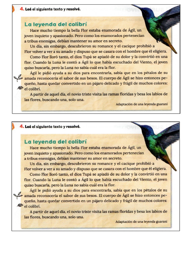LEYENDA DEL COLIBRI | PDF