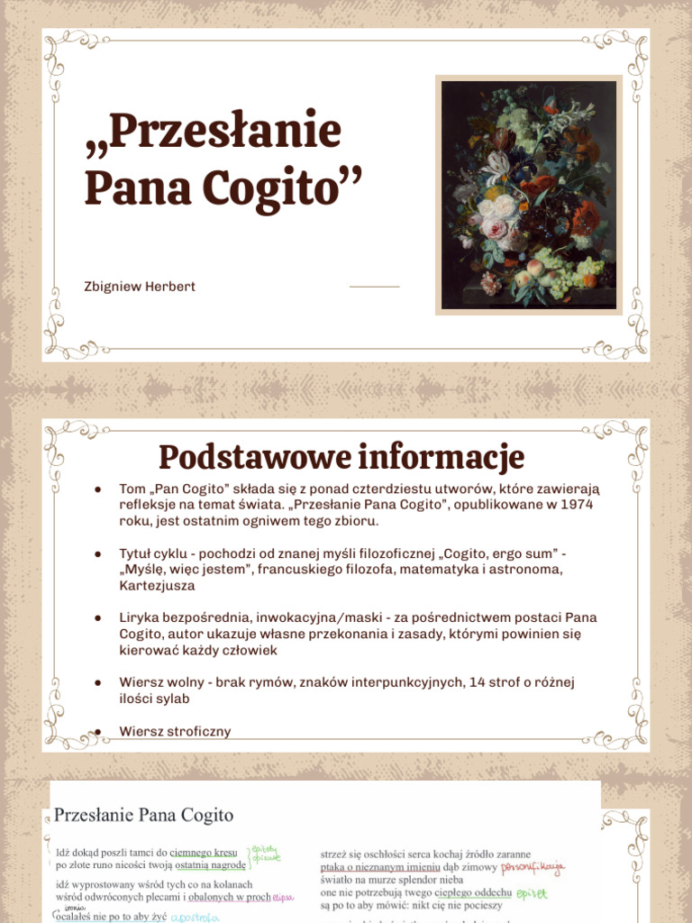 Przesłanie Pana Cogito | PDF