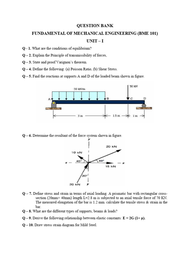 Question Bank BME 101 AKTU | PDF | Refrigeration | Pressure Measurement